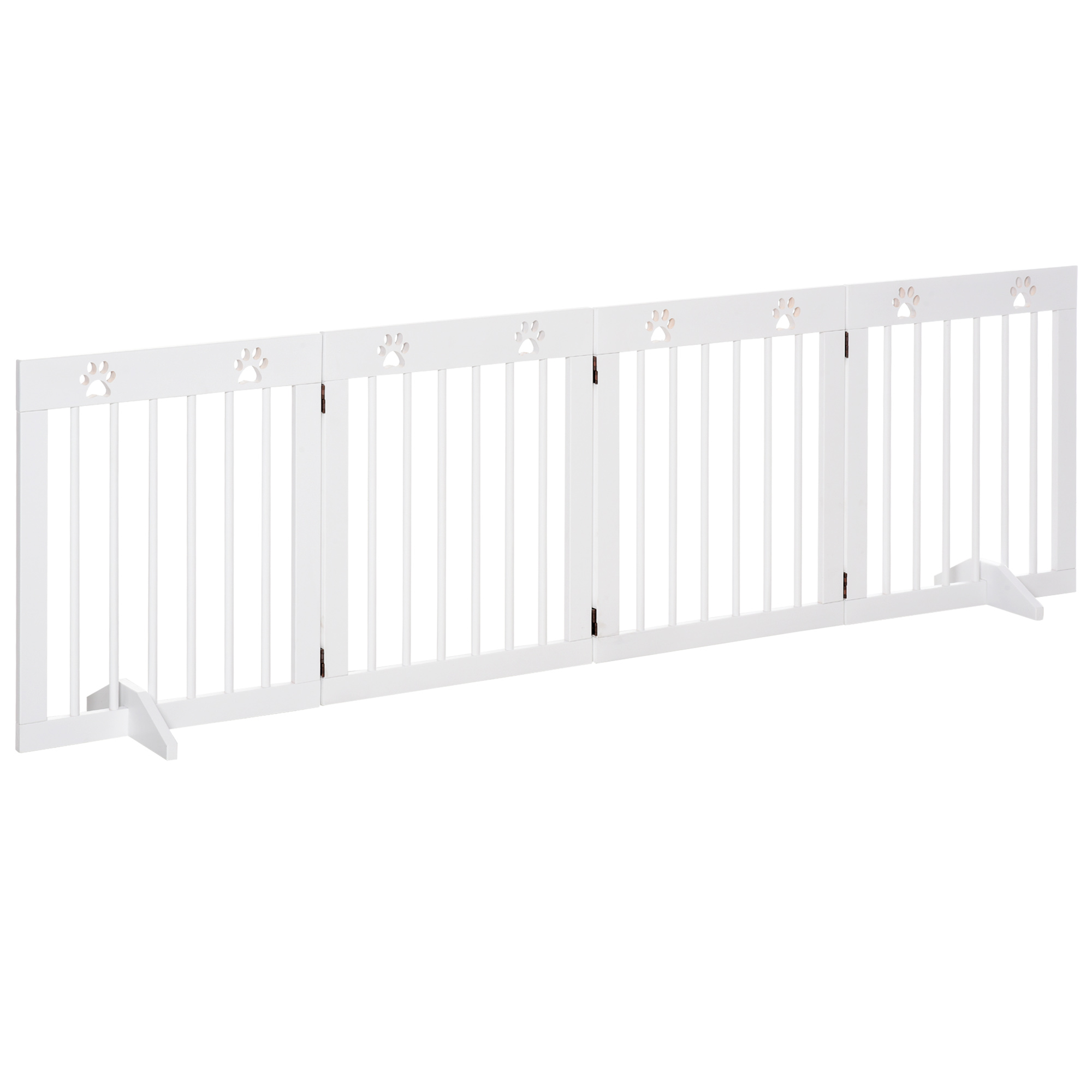 Cancelletto di Sicurezza Pieghevole per Animali Domestici 204x30x61 cm in Legno